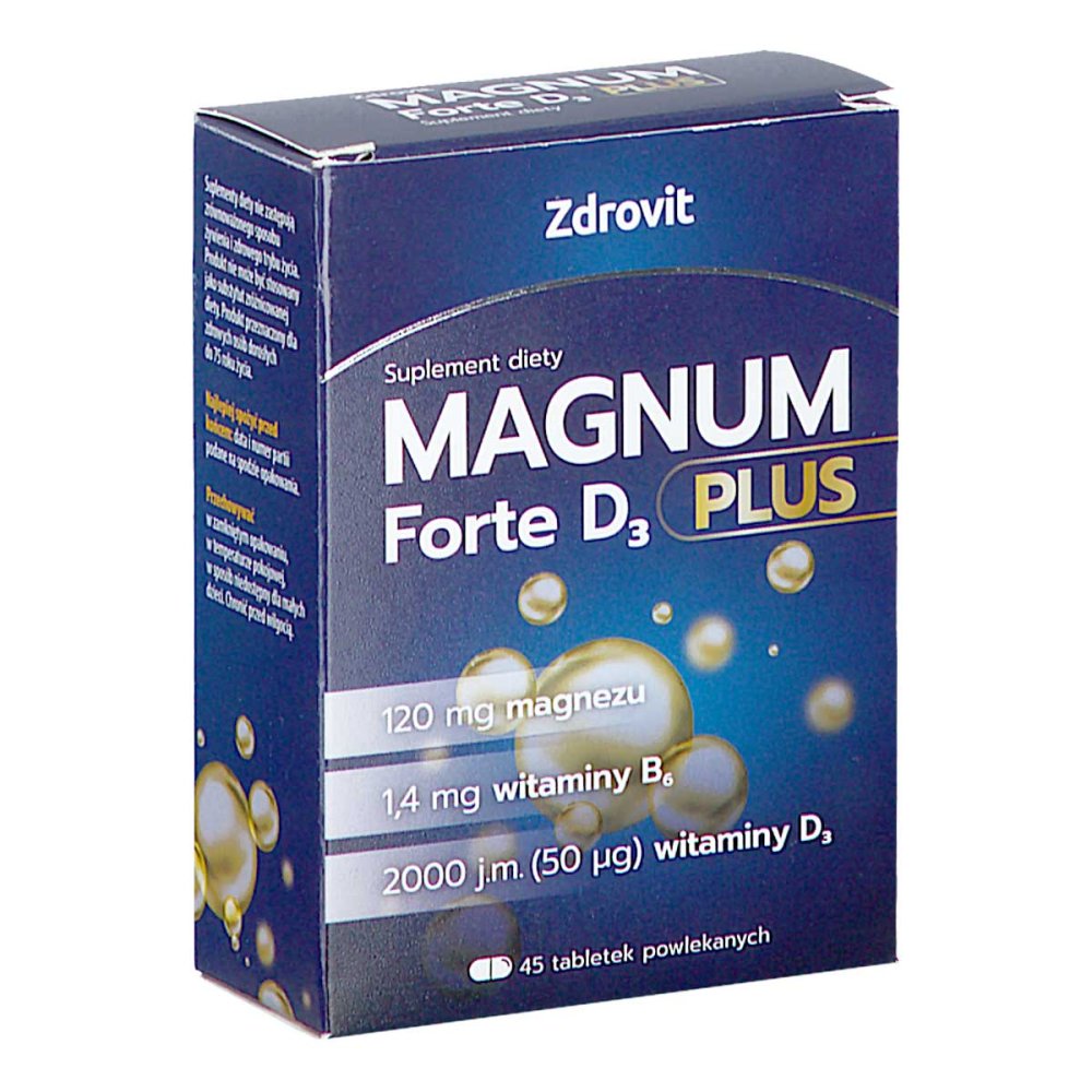 Zdrovit Magnum Forte D3 Plus tabletki powlekane 45